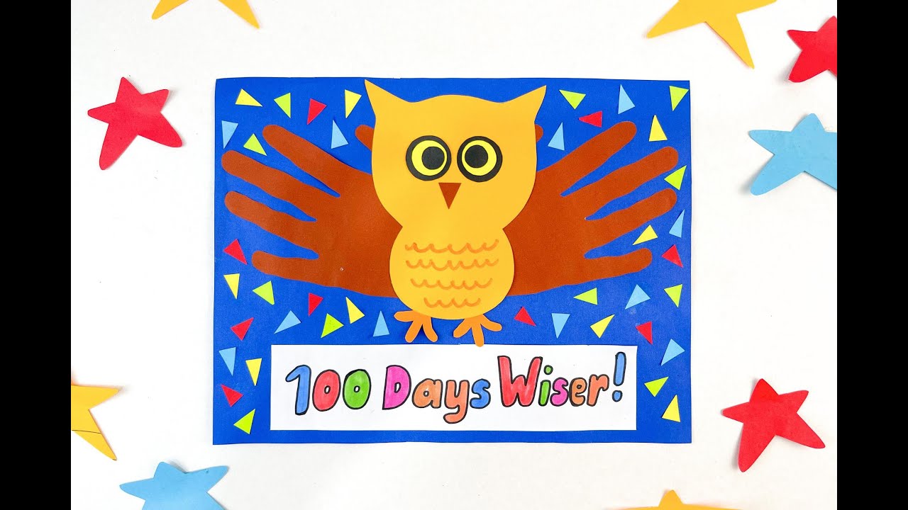 100 Days Of School Owl Handprint Craft - YouTube