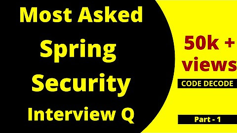 Spring Security Interview Questions and Answers with Live Demo - YouTube