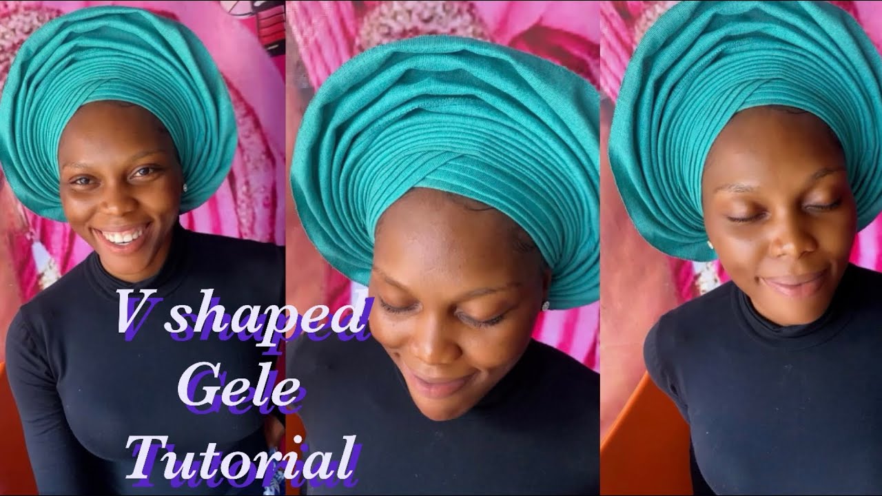 Detailed & Easy V Shaped bridal Fan Gele Tutorial 😍(beginner Friendly). - YouTube