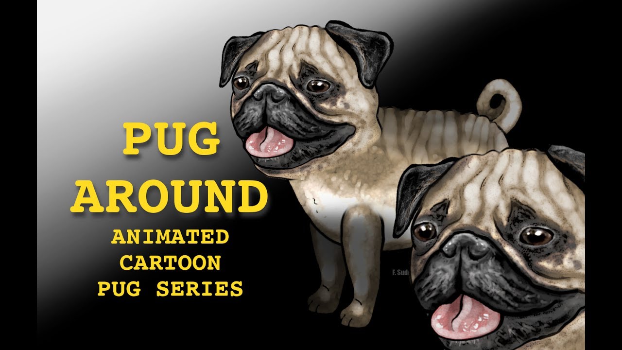 PUG Around - Pug pup hops onto a scooter and breaks it! (animated ...