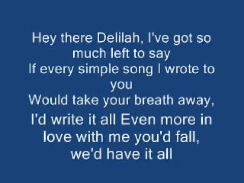 Hey There Delilah Lyrics - YouTube