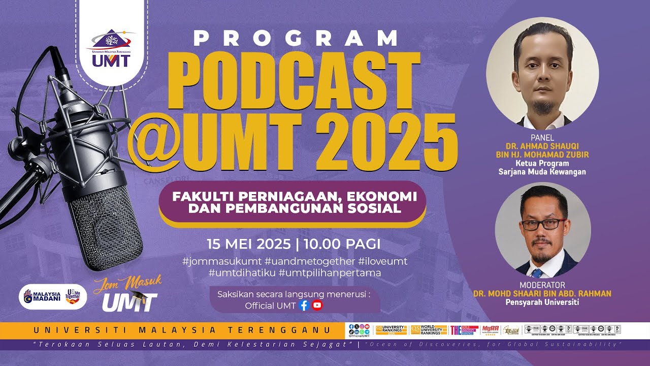 ((LIVE)) @14/5/2025: PODCAST@UMT – JOM MASUK UMT BERSAMA FAKULTI ...