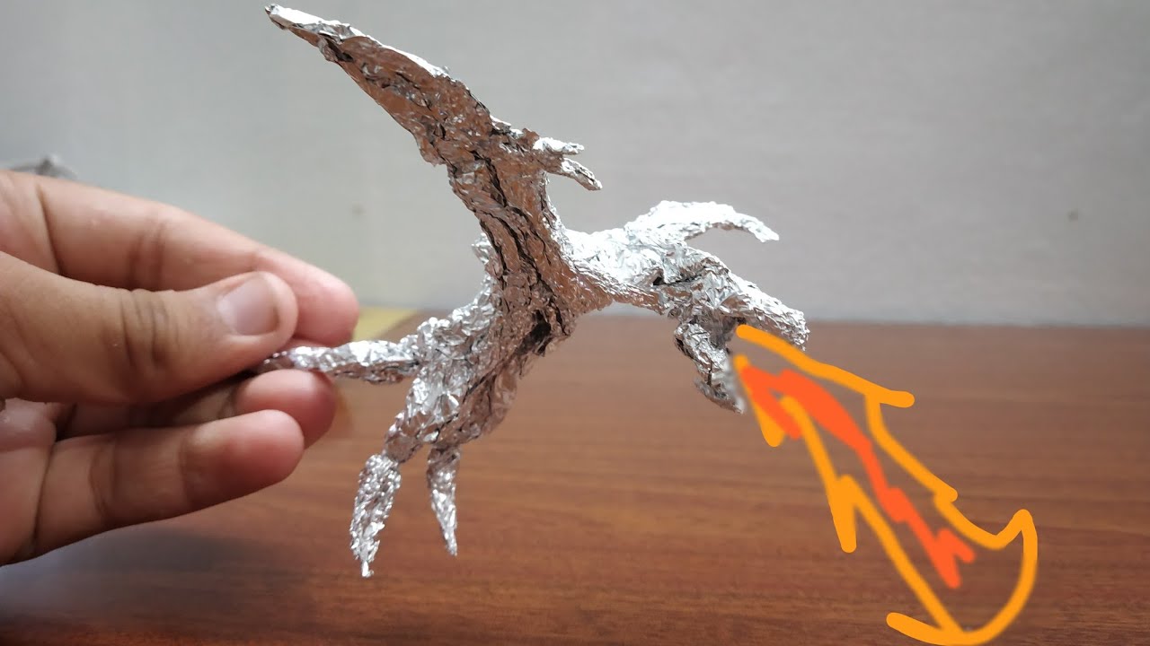 HOW TO MAKE A DRAGON OUT OF FOIL 2.0 - YouTube