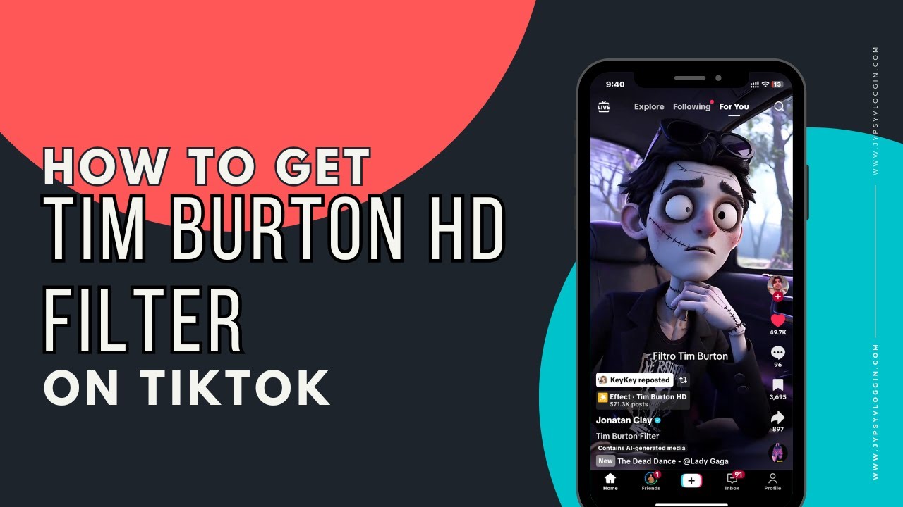 How to get Tim Burton HD Filter on TikTok - YouTube