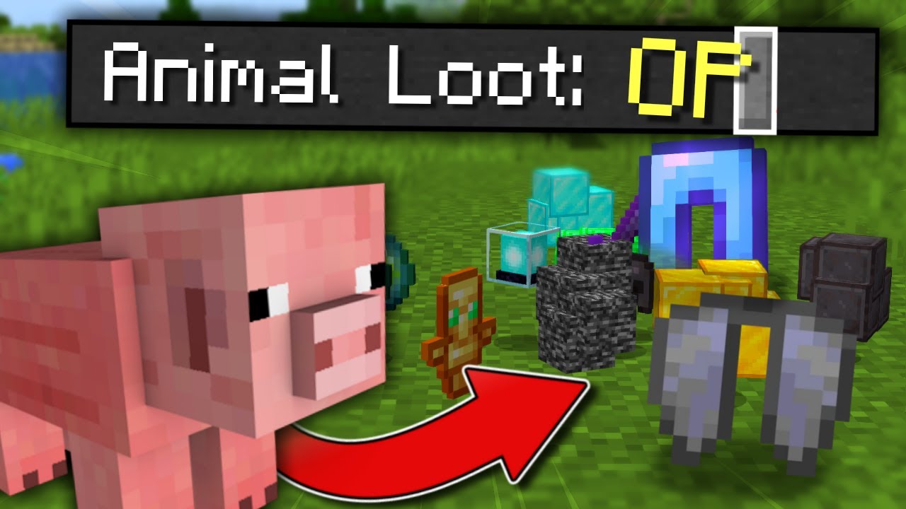 I Beat Minecraft, But Animals Drop OP Items... - YouTube