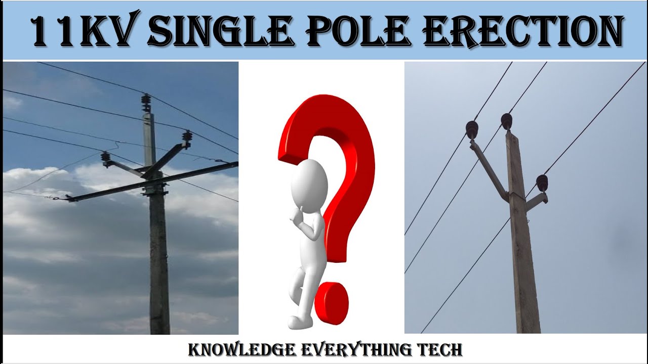 11 KV Line Single pole Erection ,11 kV line ll 11 kV psc pole material ...