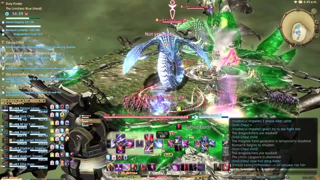 The Limitless Blue (Hard) Bismarck - DRK PoV - FFXIV ARR - PS4 - YouTube