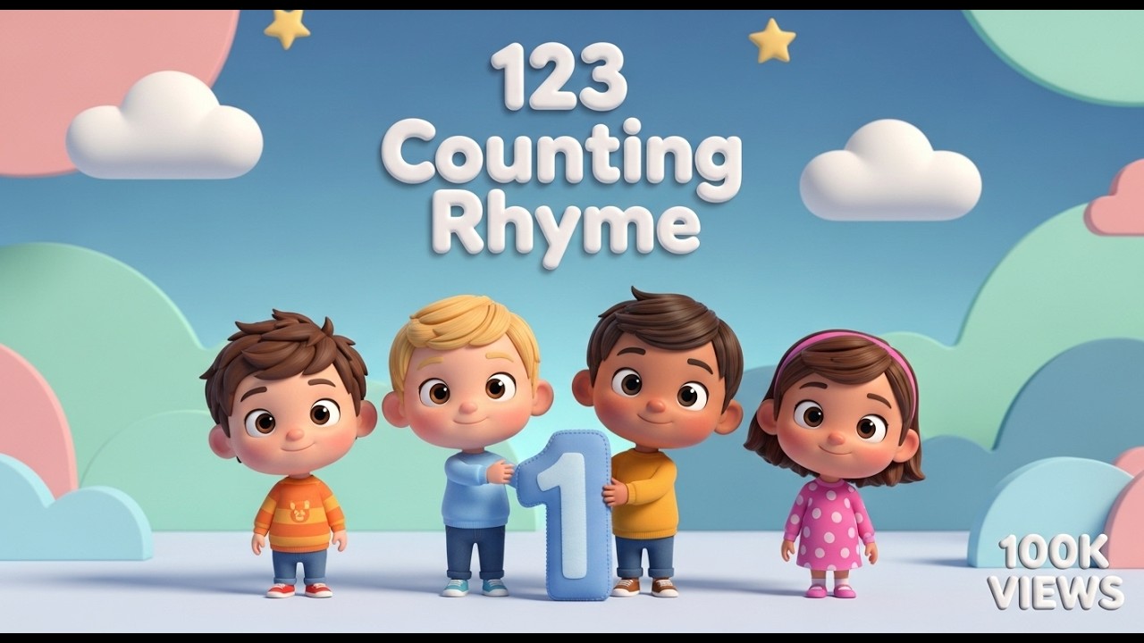 123 Counting Rhyme 🔢🎵 | Fun Numbers Song for Kids & Toddlers 🌈👶 - YouTube