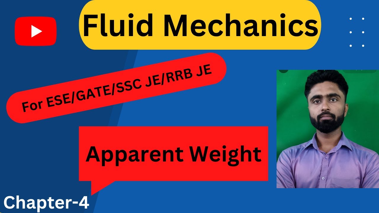 Apparent Weight | Buoyancy | Fluid Mechanics | Chapter 04 | For RRB JE ...