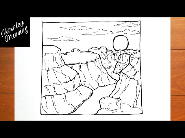 Easy Canyon Drawing
