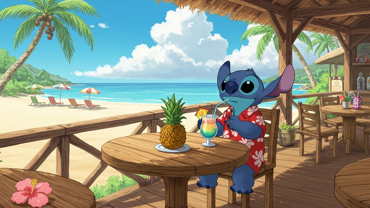 Tropical Lofi with Stitch 🍹 Chill Summer Beats to Relax, Focus, and ...