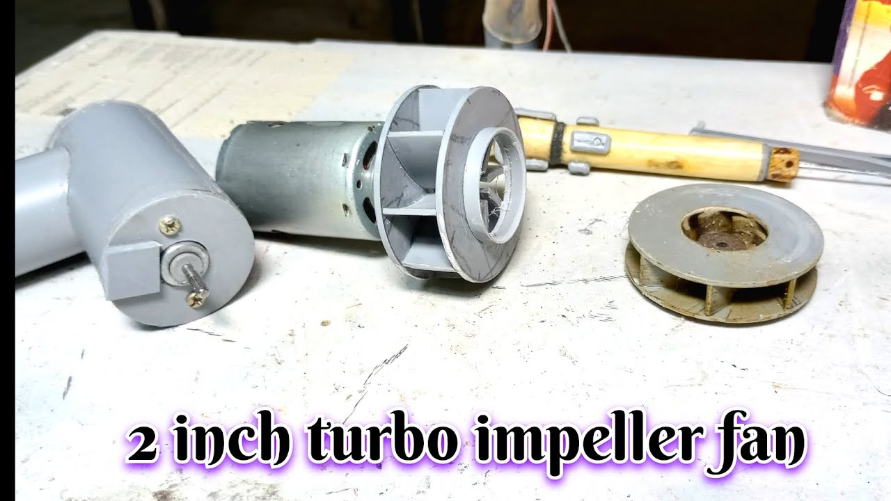 how to make a 2 inch fully upgraded turbo impeller fan in PVC pipe ...