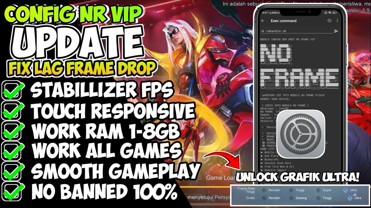 Update! Module Gaming Non Root NO FRAME Stabillizer Smooth | Fix Lag ...