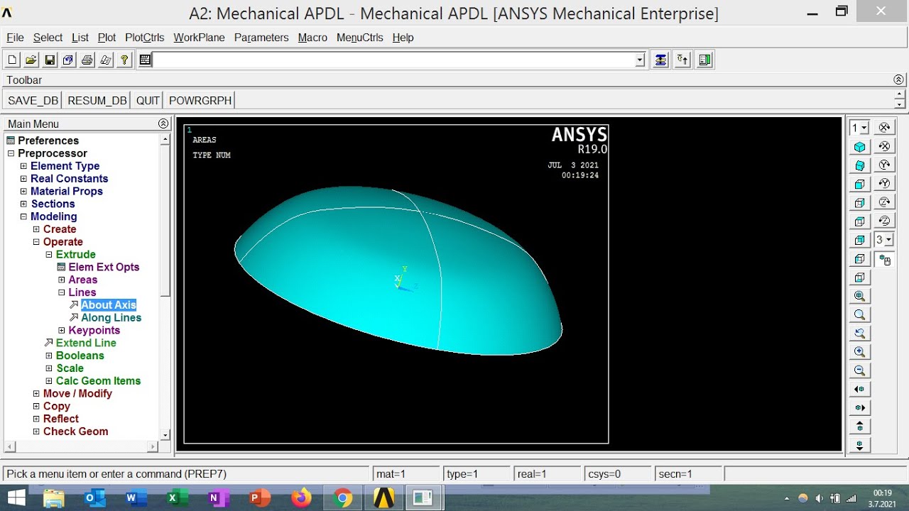ANSYS Mechanical APDL Curved, Curvilinear Surface Design - YouTube