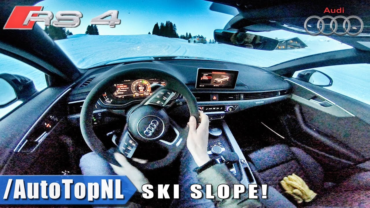 Audi RS4 Avant Quattro SKI SLOPE POV Test Drive by AutoTopNL - YouTube