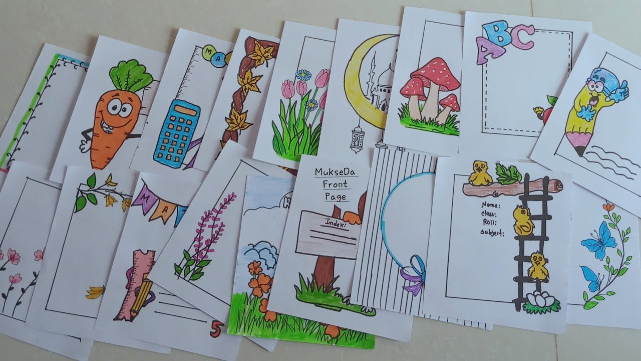 20 Beautiful Border Designs/Project Work Designs/বন্ধু খাতার ডিজাইন ...