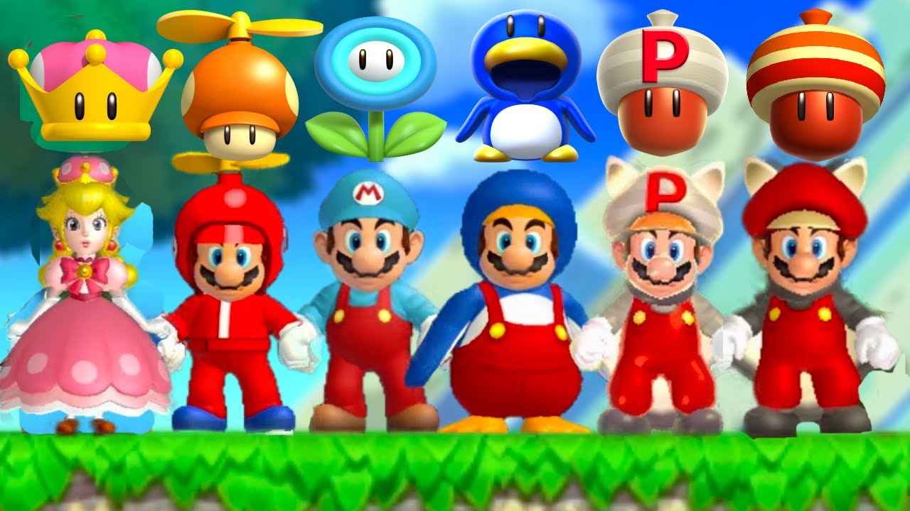 New Super Mario Bros U Deluxe - All Power Ups - YouTube