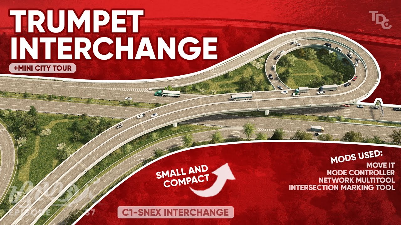 How to Build a TRUMPET INTERCHANGE using MODS (Network Multitool) in ...