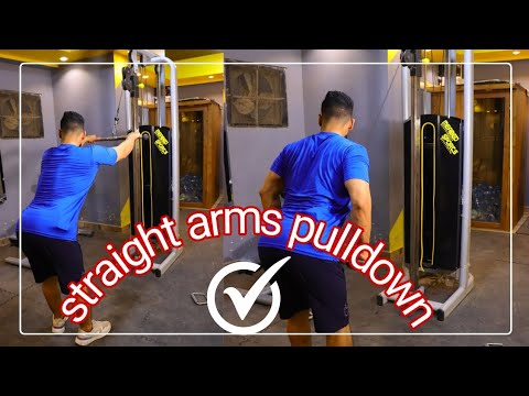how to do straight arms pulldown - YouTube