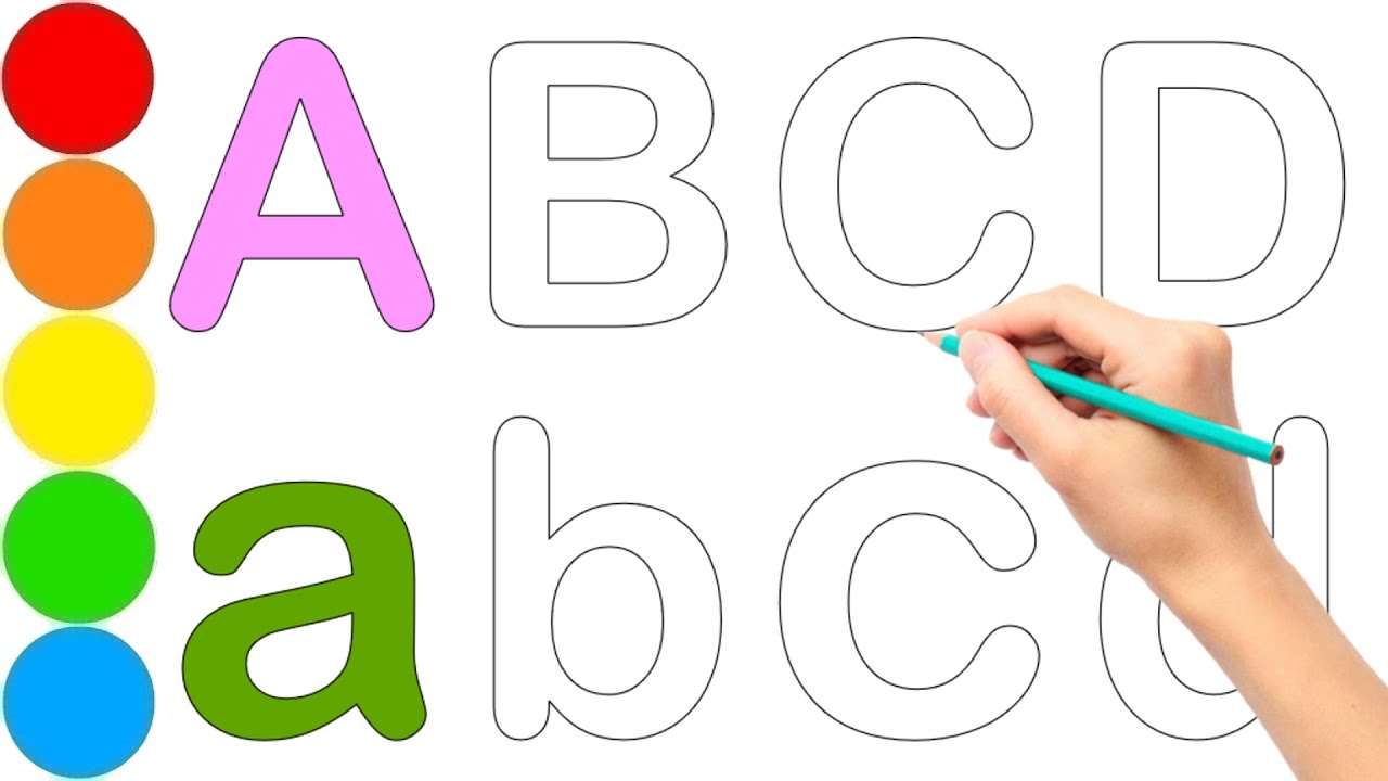 Let's Learn to Draw and Paint ABCD for Kids | abcd learning | Learn to ...