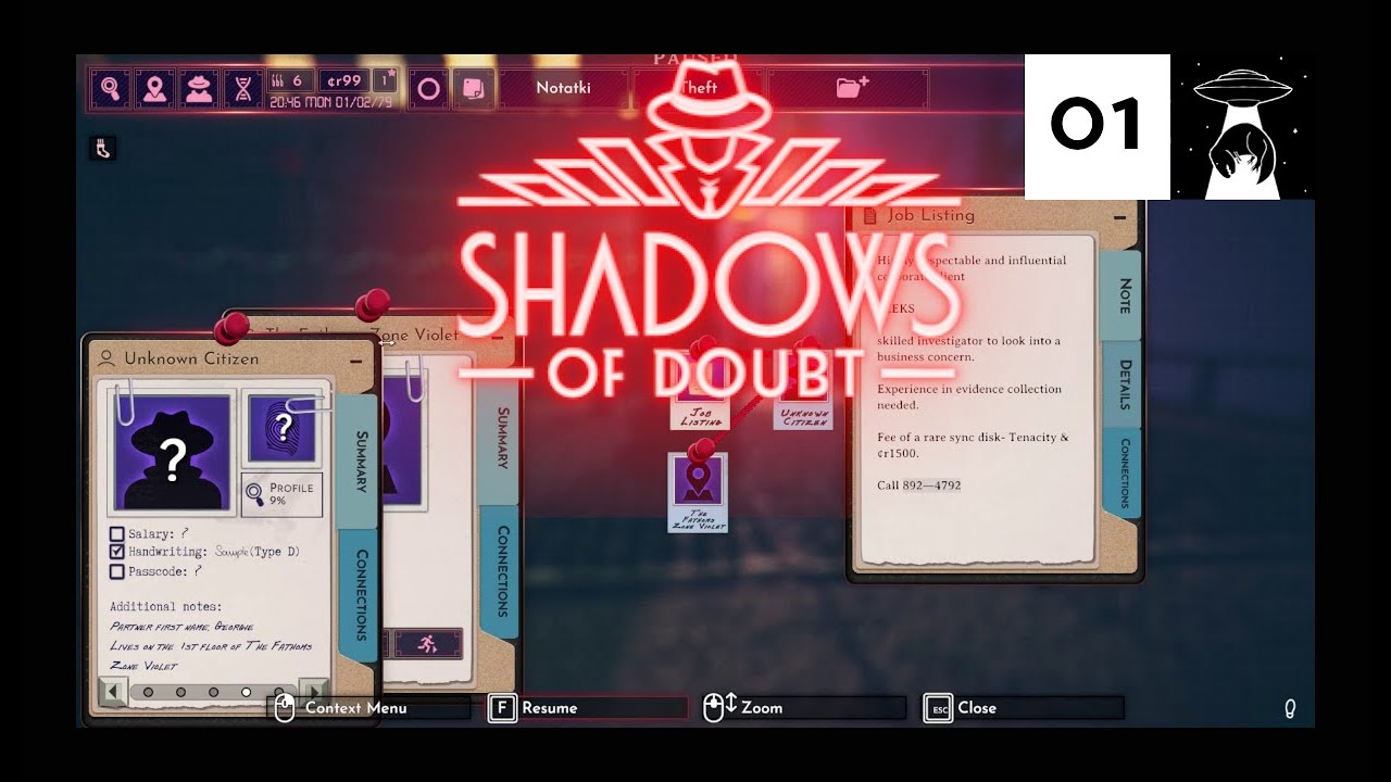 [#1] Pierwsza sprawa przyjęta! | [PC] Shadows of Doubt - YouTube