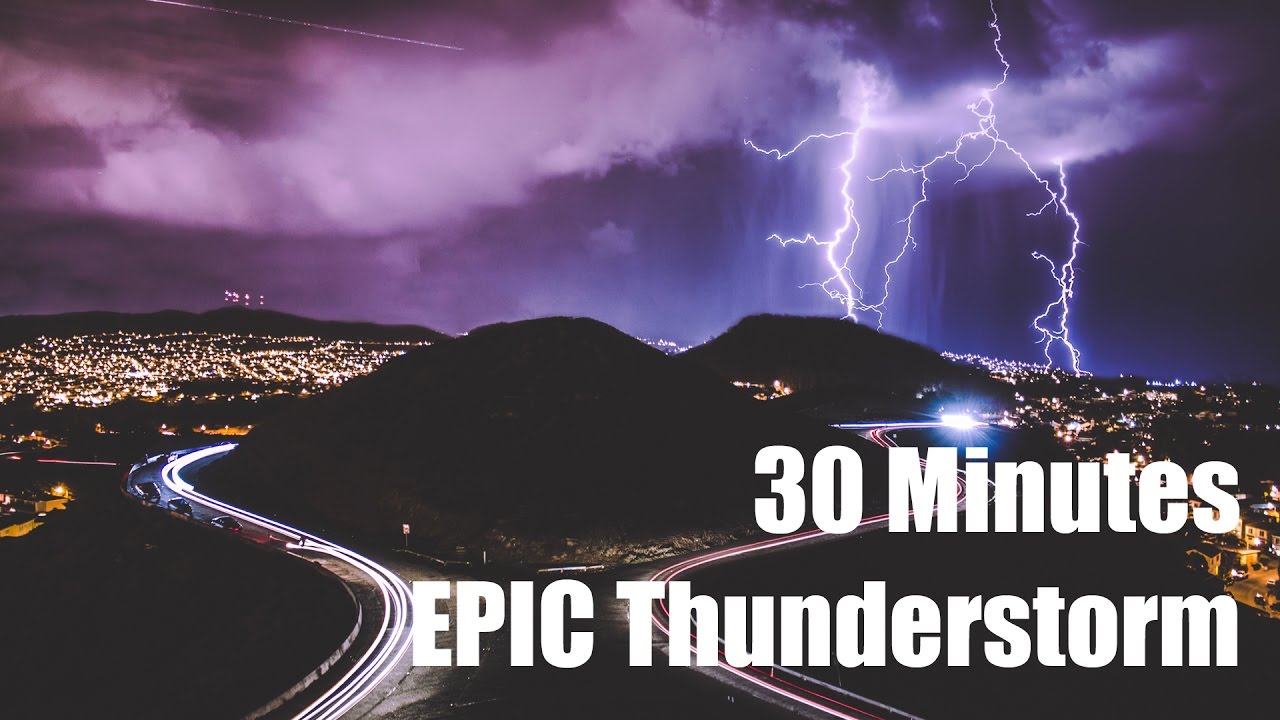 EPIC Thunderstorm at Night for Relaxation and Sleep - Binaural - 30 ...