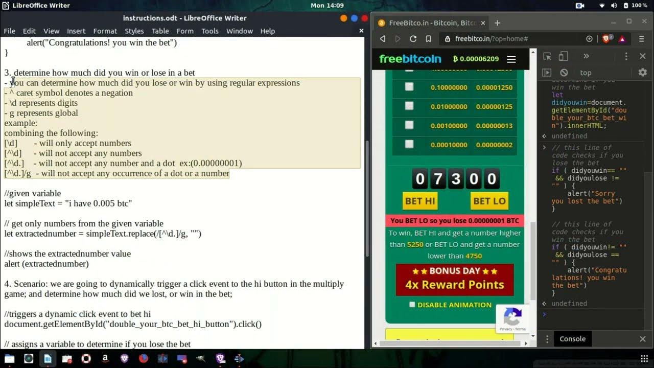 HOW TO CREATE FREEBITCO SCRIPTS (PART 2) - CLICK EVENTS - YouTube