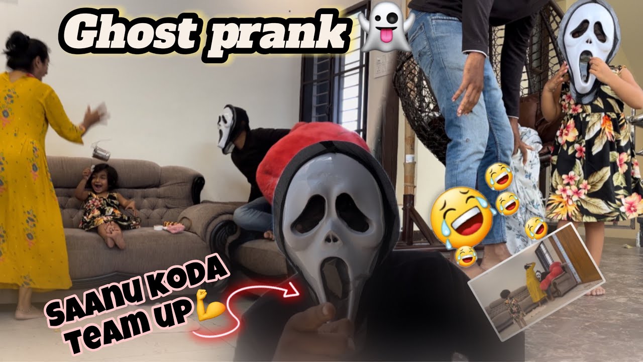 Ghost 👻 prank with saanu mom 🤯| sha and saanu plan 😂| mudila da sami 😤😂 ...