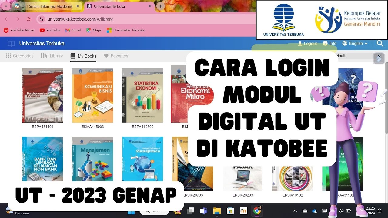 #11 Cara Belajar Mandiri di Kotobee UT 2024.1 (2023 Genap) - YouTube