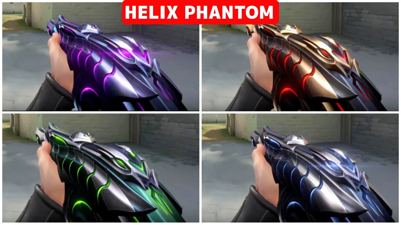 New HELIX PHANTOM Skin All Variants in Valorant - YouTube