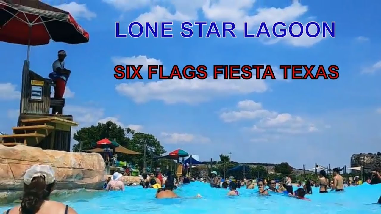 LONE STAR LAGOON || WAVE POOL || SIX FLAGS FIESTA TEXAS - YouTube
