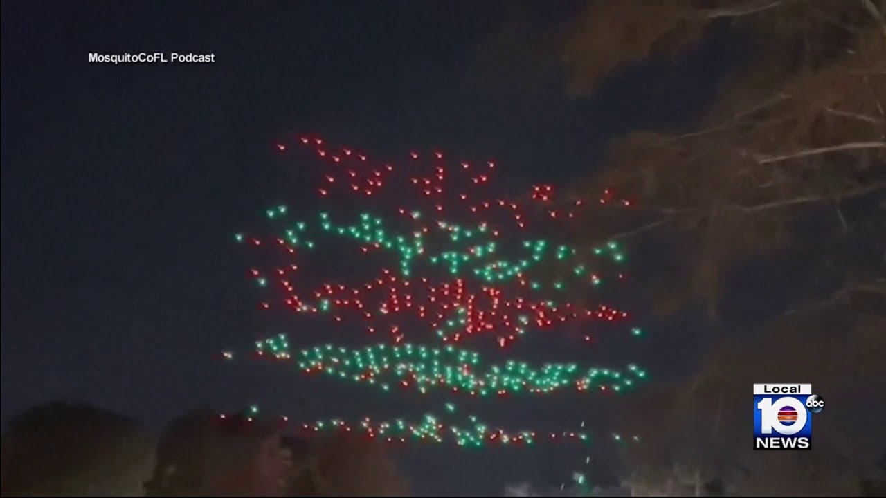 Drones fall on crowd during holiday show - YouTube