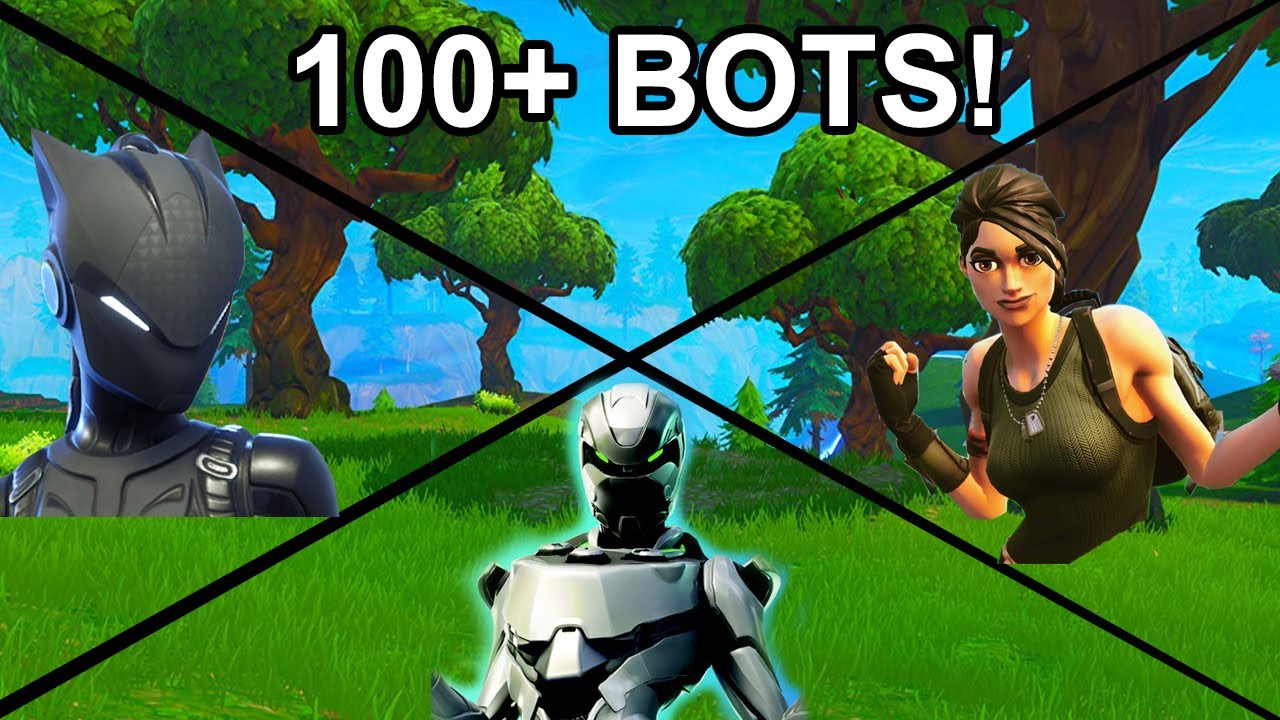 WE 1v1v1'd IN BATTLE LAB WITH MORE THAN 100 BOTS! [Fortnite] - YouTube