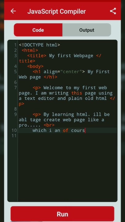 My first Web Page, first website using HTML ️🙃 - YouTube
