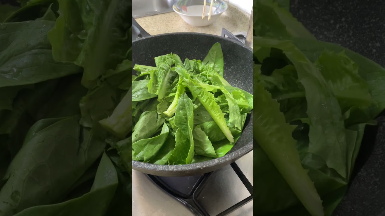 1 min kitchen series - How to stir-fry yau mak chye #shorts - YouTube