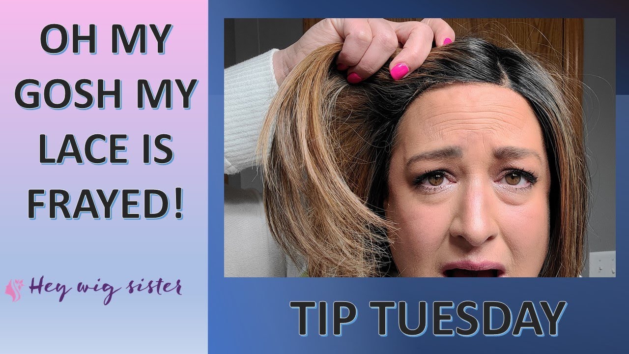How to manage fraying lace on a synthetic wig with It Stays. - YouTube