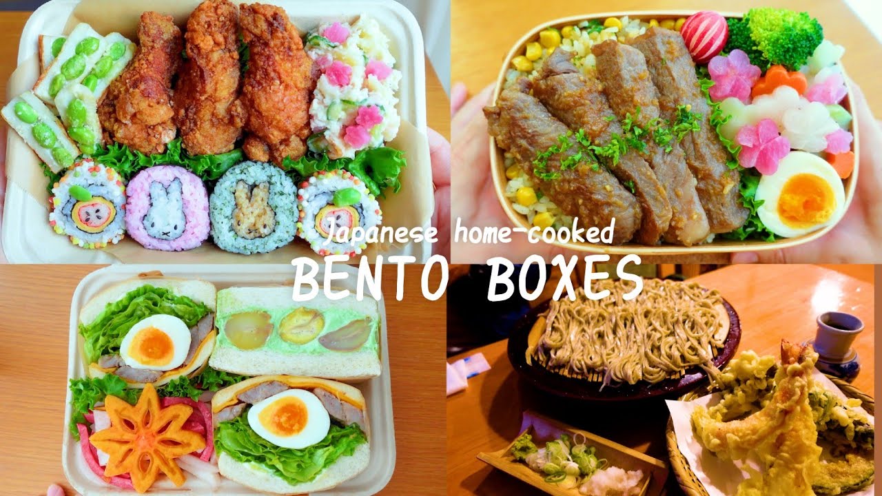 【Making BENTO 27】Miffy sushi rolls/Steak/Chestnut sandwich/Persimmon ...