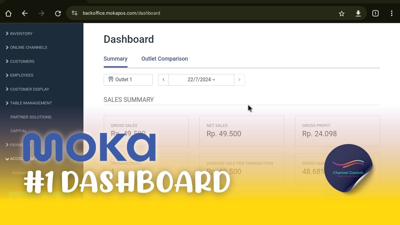 Bagian 1 MOKA POS - Perkenalan Halaman Dashboard Backoffice Moka POS ...