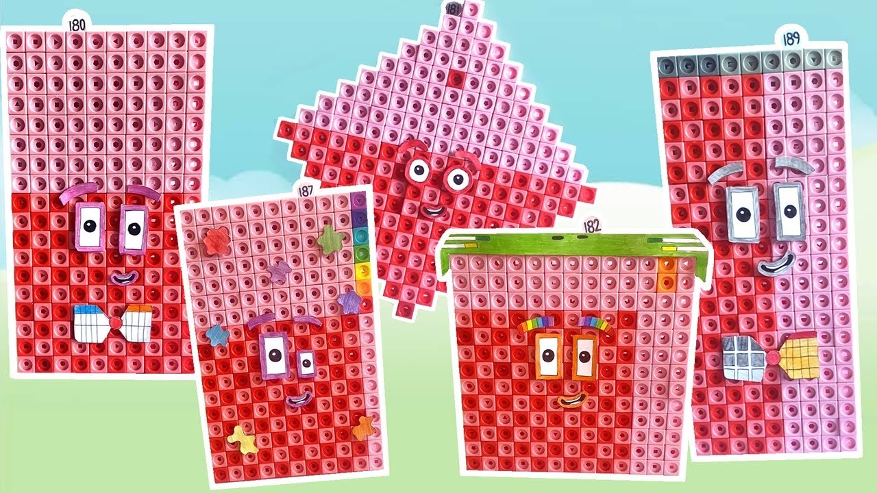 Numberblocks 180-189 Mathlink Cubes | Giant Numberblocks, Kids Numbers ...