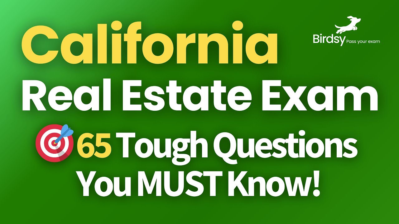 🚨 65 Toughest CA Real Estate Exam Questions & DRE Laws You MUST Know ...