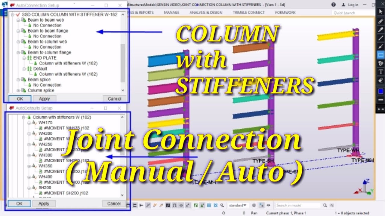 Auto || Manual Joint Connection TEKLA || 004 - YouTube