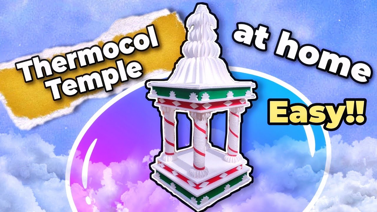 Easy Thermocol Temple Making at Home | Thermocol Temple - YouTube