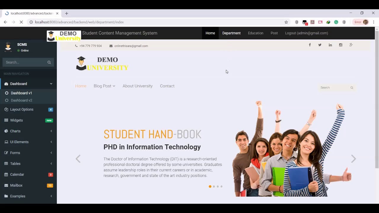 Yii2 Content Management System - YouTube