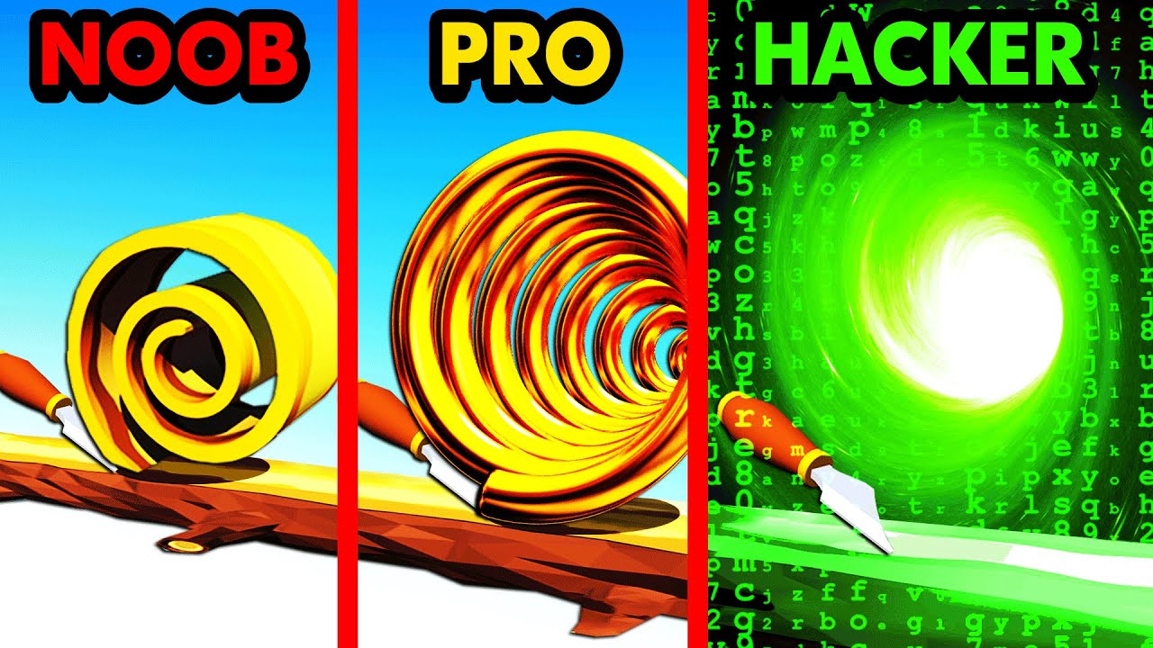 NOOB vs PRO vs HACKER SPIRAL ROLL - YouTube
