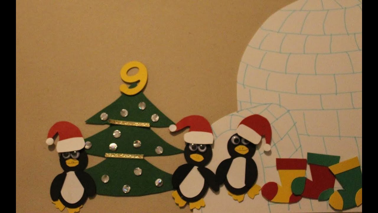 9 DAYS TILL CHRISTMAS- Penguins (stop motion) - YouTube