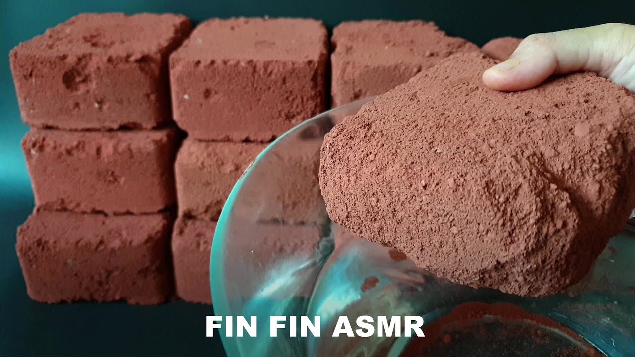 ASMR : Soft Red Sand Blocks + Charcoal Bars Crumble in Water #379 - YouTube