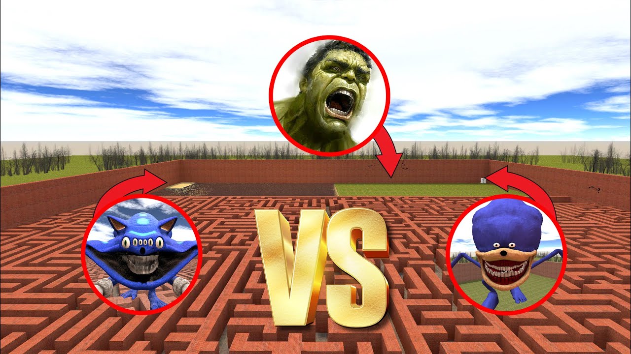 HULK, SCP 096 & Shin Sonic in The Maze in Garry’s Mod! - YouTube