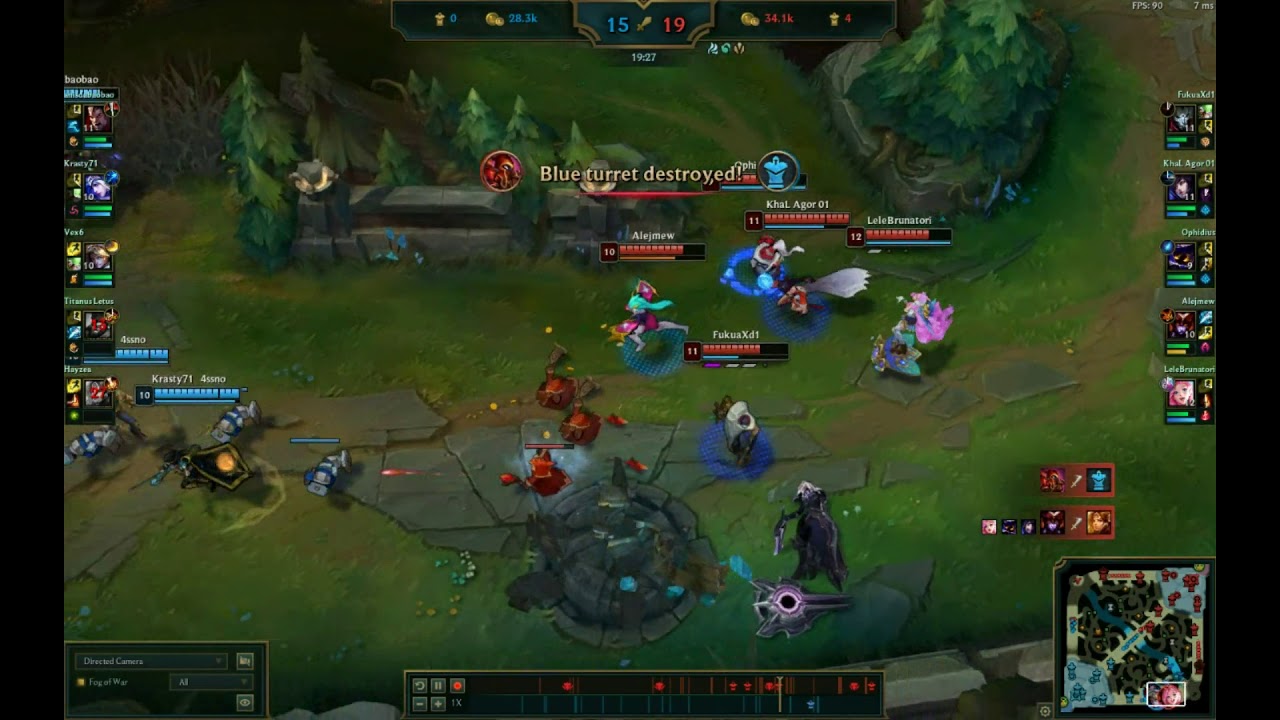 精彩的对局! 英雄联盟团战不停， league of legend， team fight， high resolution！ LOL ...