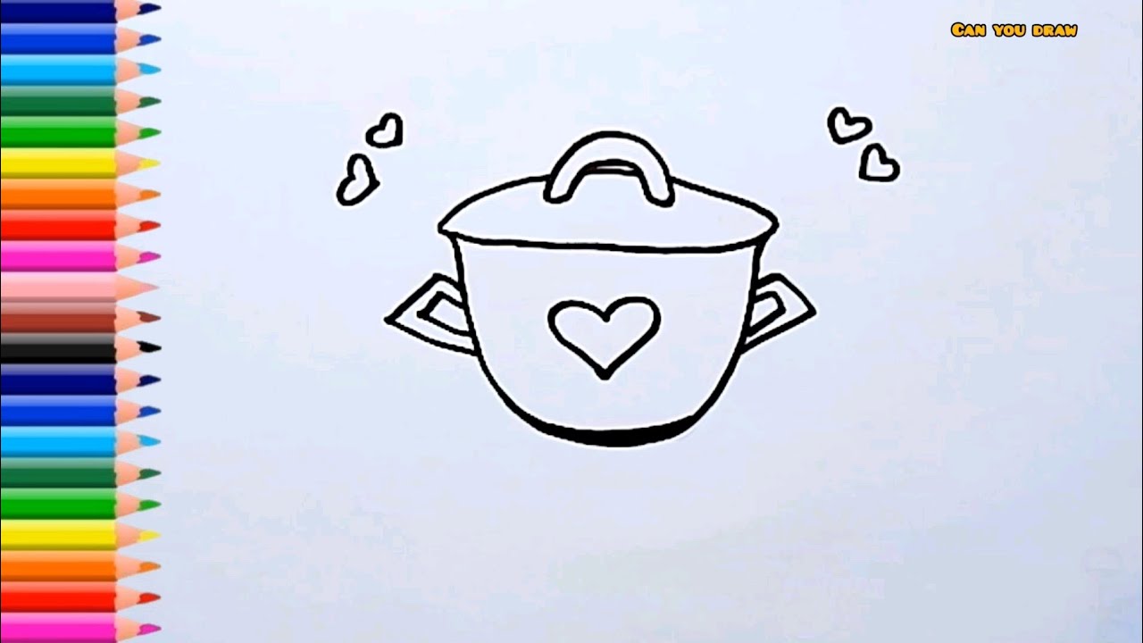 some easy drawings | how to make drawing tutorial | Kitchen Utensils ...