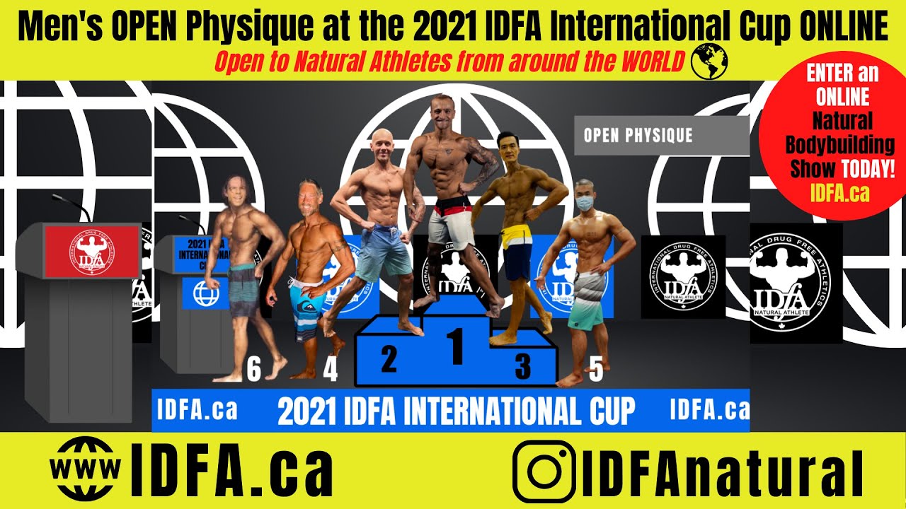 Men's Open Physique at the 2021 IDFA International Cup ONLINE Natural ...